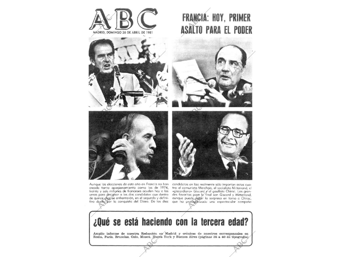 Periódico ABC MADRID 26-04-1981,portada - Archivo ABC