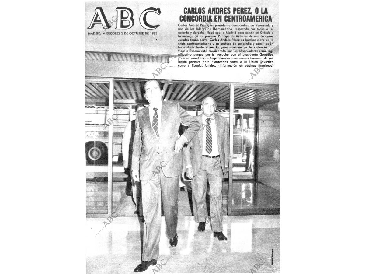 Periódico ABC MADRID 05-10-1983,portada - Archivo ABC