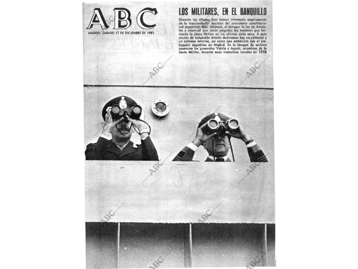 Periódico ABC MADRID 17-12-1983,portada - Archivo ABC