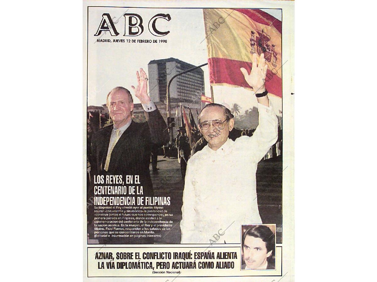 Periódico ABC MADRID 12-02-1998,portada - Archivo ABC