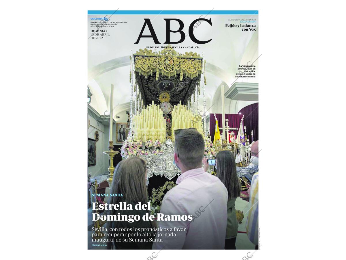 Periódico ABC SEVILLA 10-04-2022,portada - Archivo ABC