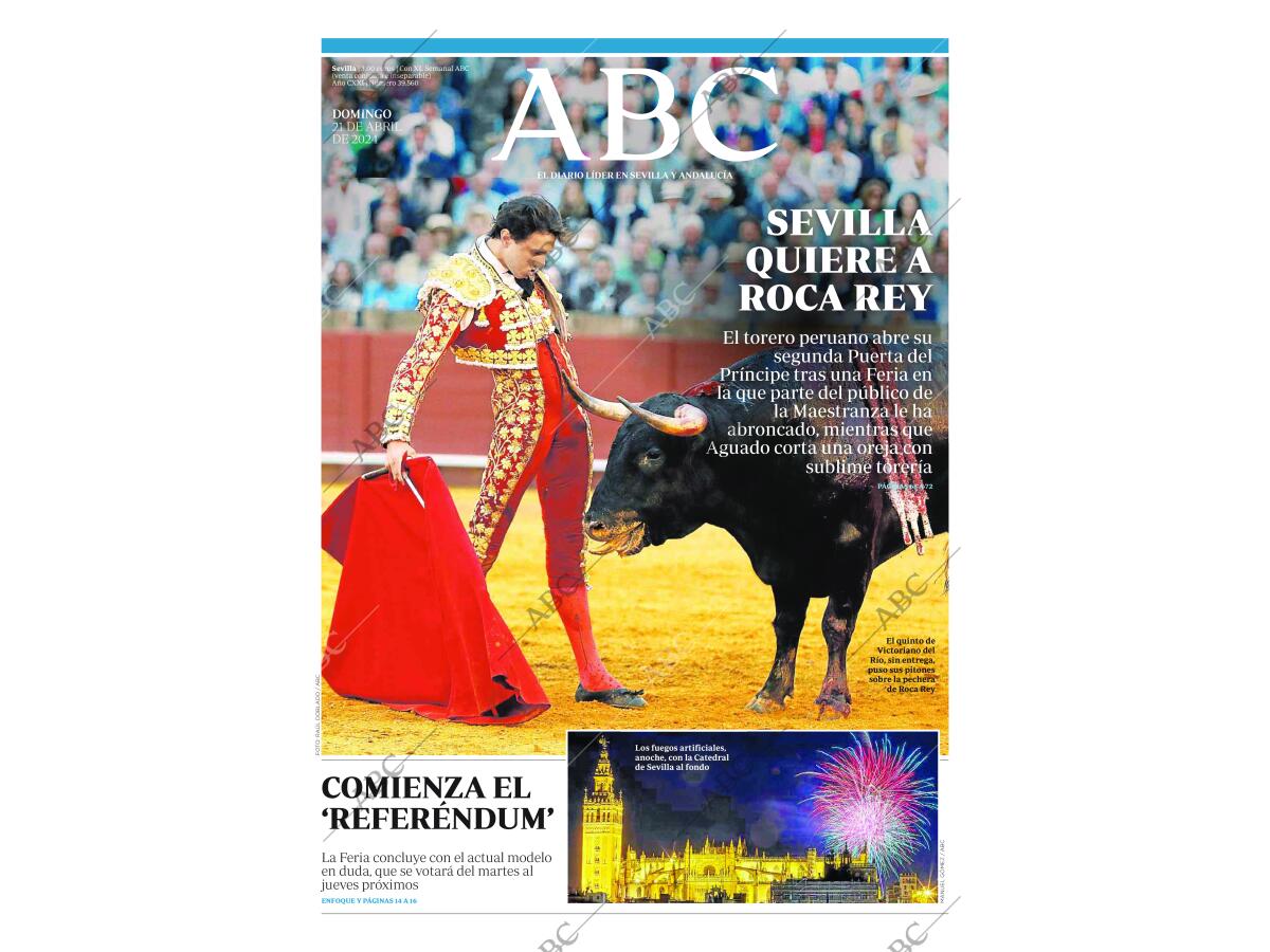 Periódico ABC SEVILLA 21-04-2024,portada - Archivo ABC