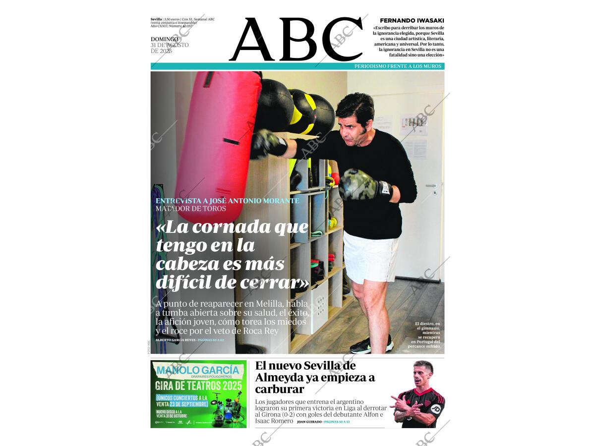 Periódico ABC SEVILLA 31-08-2025,portada - Archivo ABC