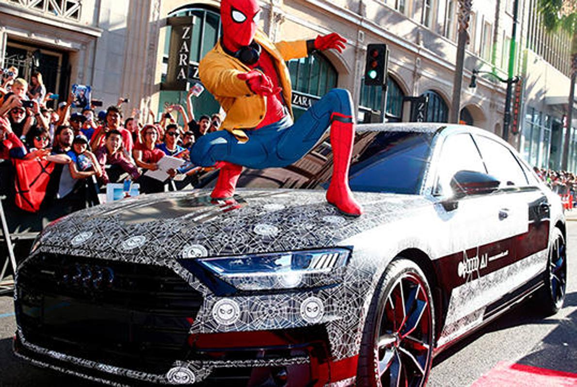 El nuevo Audi A8 de estreno con Spider Man